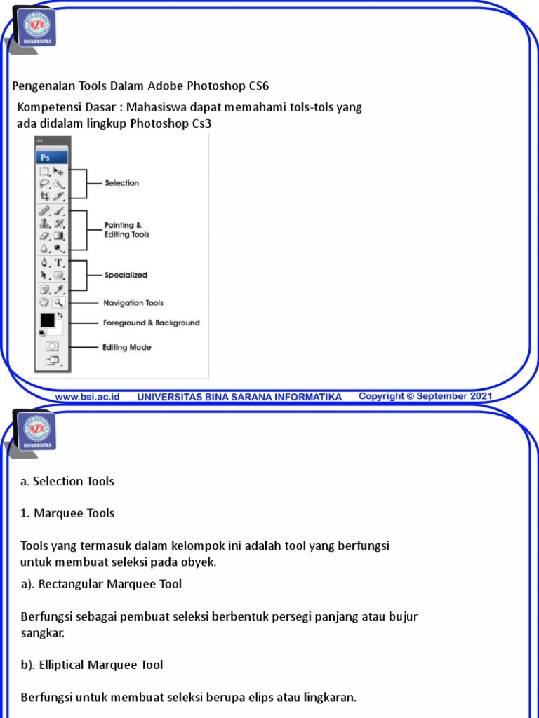 Pengenalan Tools Dalam Adobe Photoshop CS6 Kompetensi Dasar: Mahasiswa ...