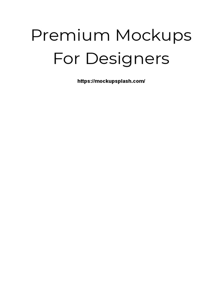 Premium Mockups For Designers | PDF