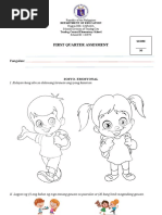 Kindergarten 3rd Quarter Test With TOS - MELC-based | PDF