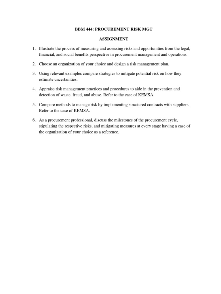 BBM 444 Assignment | PDF