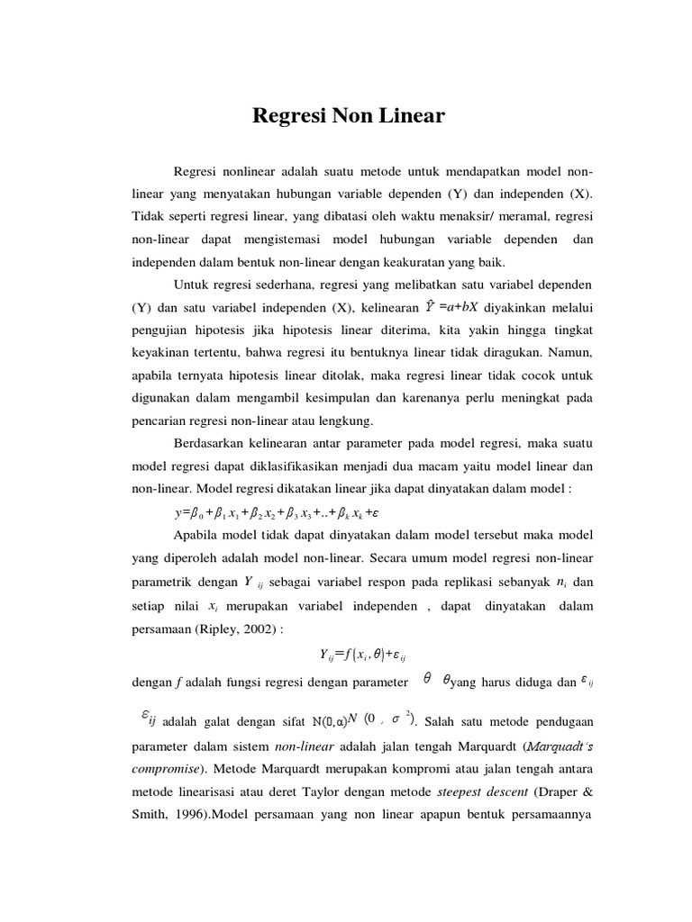 Regresi Non-Linier | PDF