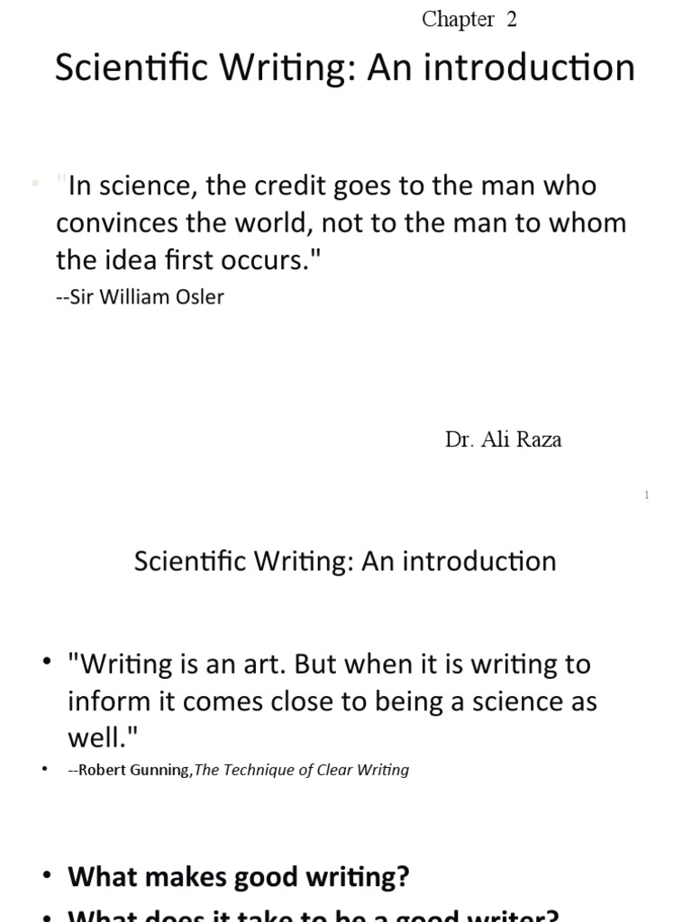 C2 Scientific Writing Intro | PDF | Word | Verb