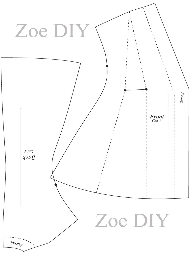 Sewing Pattern Dress Zoe Diy | PDF
