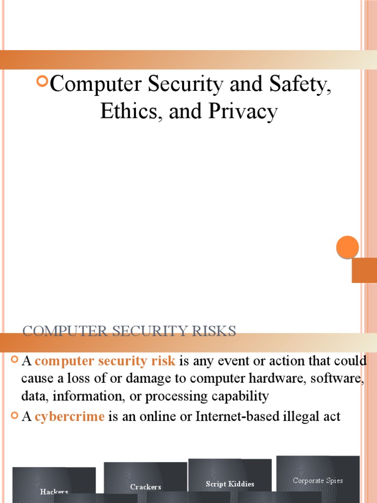 Computer Security and Safety, Ethics, and Privacy | PDF | Denial Of ...
