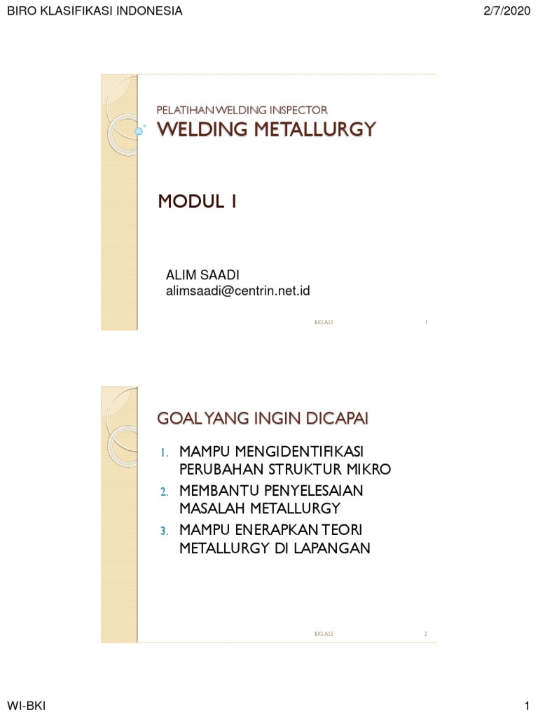Pelatihan Inspektor Las dan Metalurgi | PDF