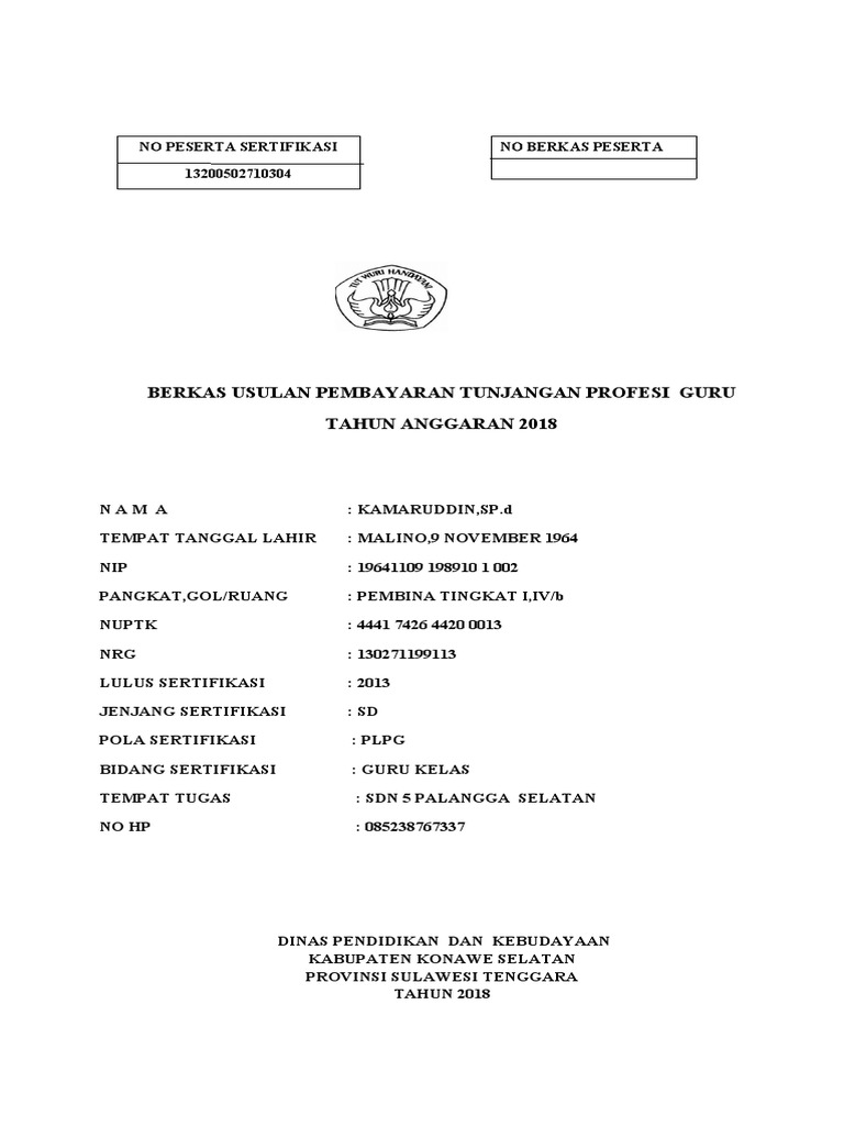 Cover Berkas Pembayaran | PDF