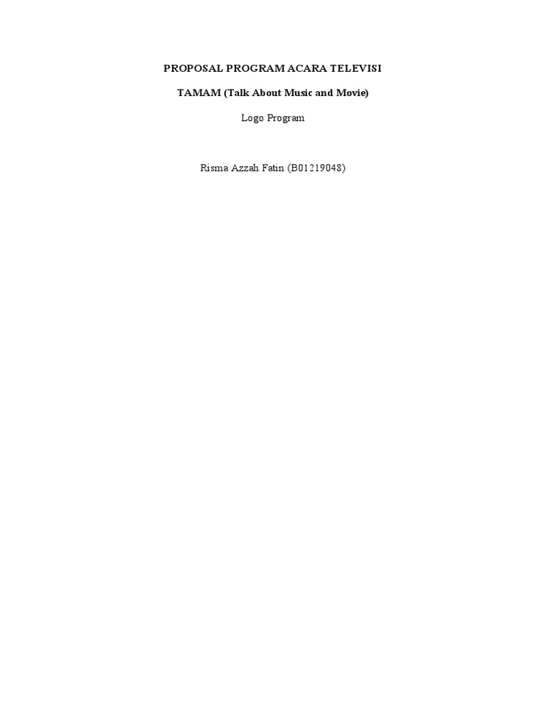 Proposal Tv Pdf