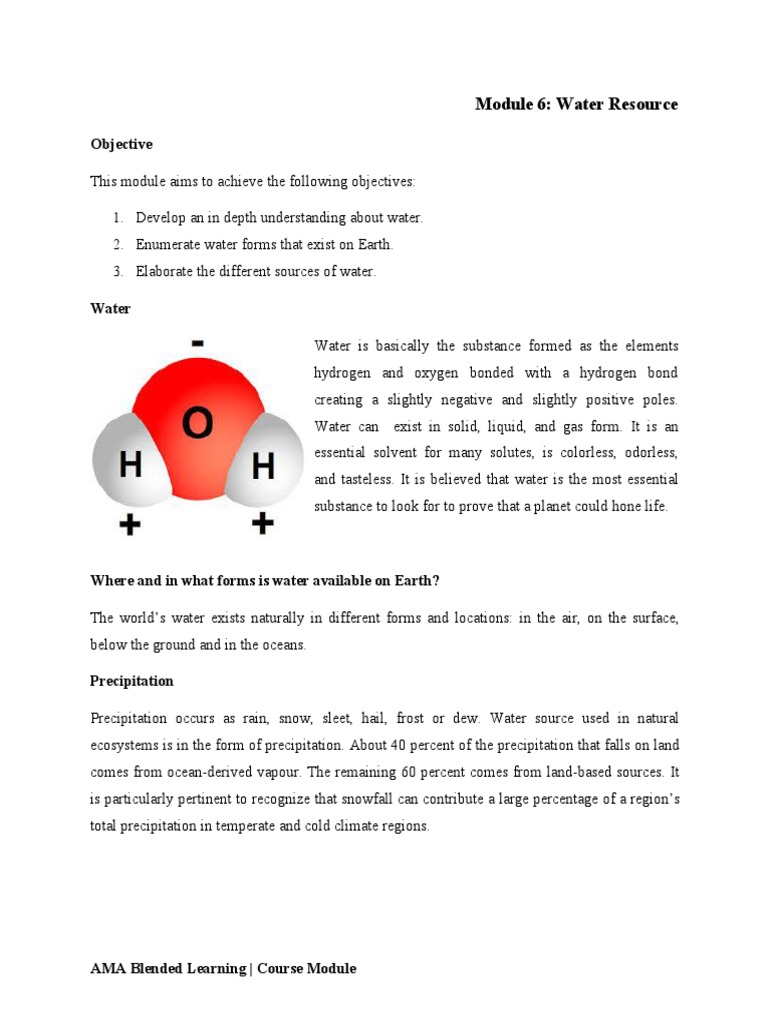 Module 6 - Water Resources | PDF | Water | Water Pollution