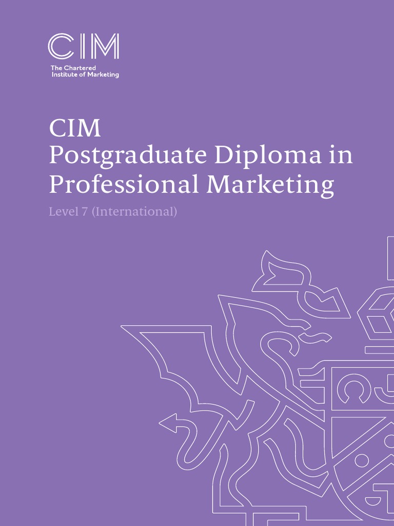 Cim Level 7 Postgraduate Diploma in Professional Marketing ...