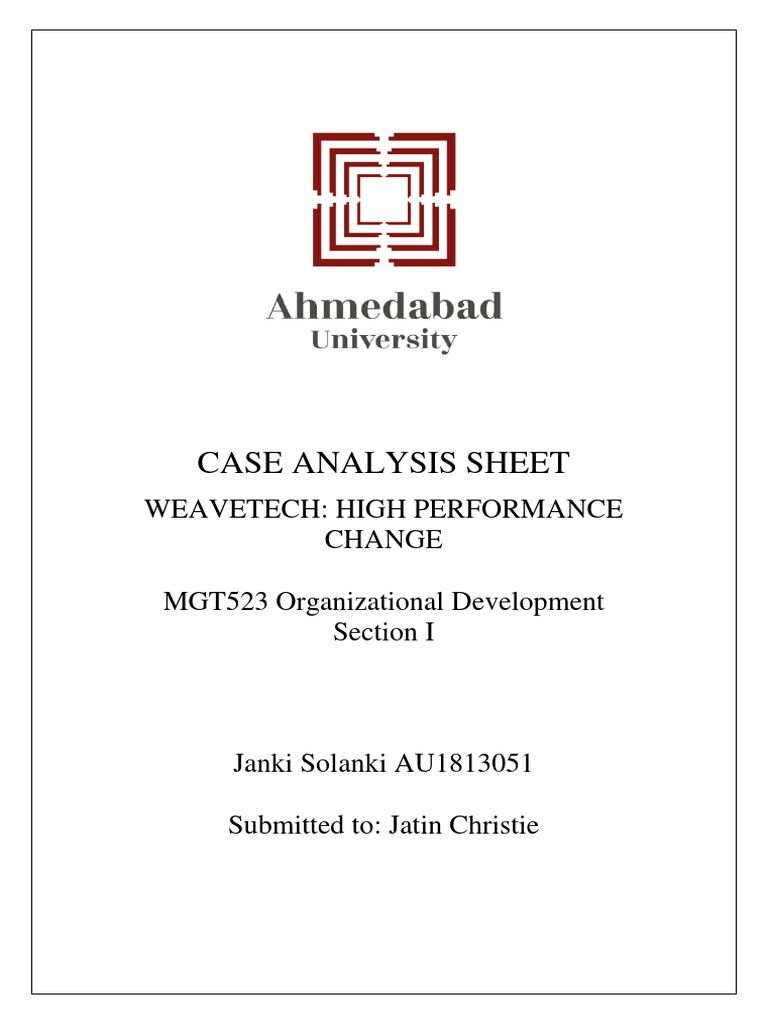 WeaveTech Case Study: Strategic Change Analysis | PDF | Employment | Performance Appraisal