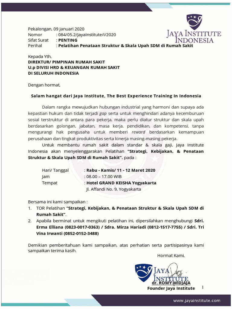 Tor Pelatihan Salary Grading | PDF