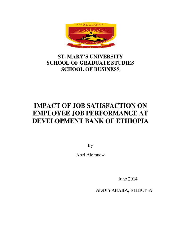 Abel Alemnew | PDF | Job Satisfaction | Employment