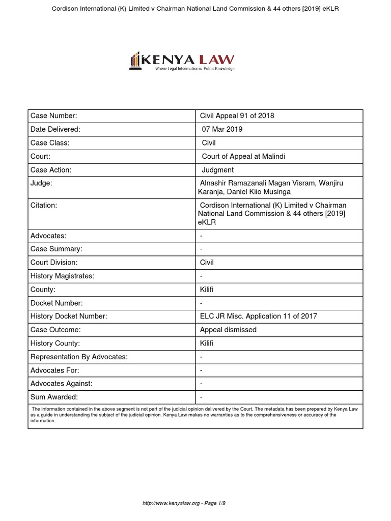 Civil Appeal 91 of 2018 | PDF | Appeal | Lawsuit