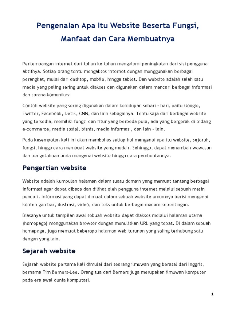Pengenalan Website | PDF