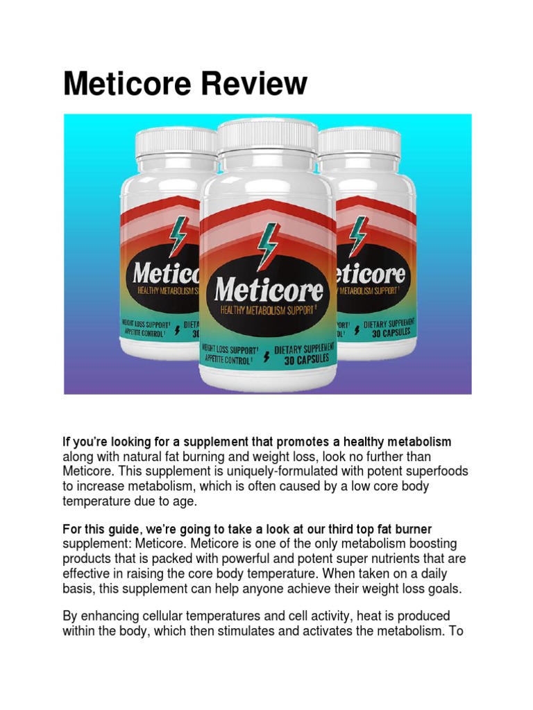 Meticore | PDF | Weight Loss | Dietary Supplements