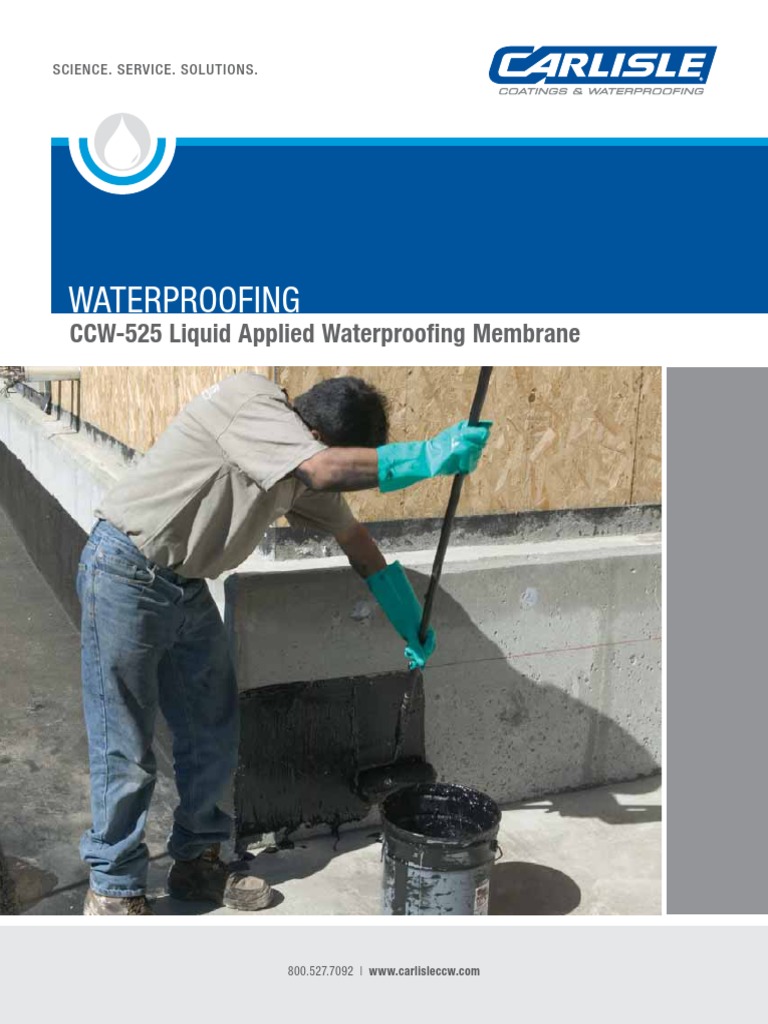 Waterproofing: CCW-525 Liquid Applied Waterproofing Membrane | PDF ...