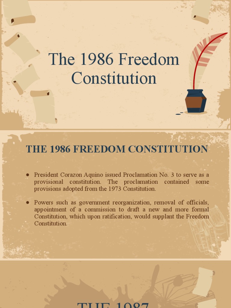 1986 Freedom Constitution Overview | PDF