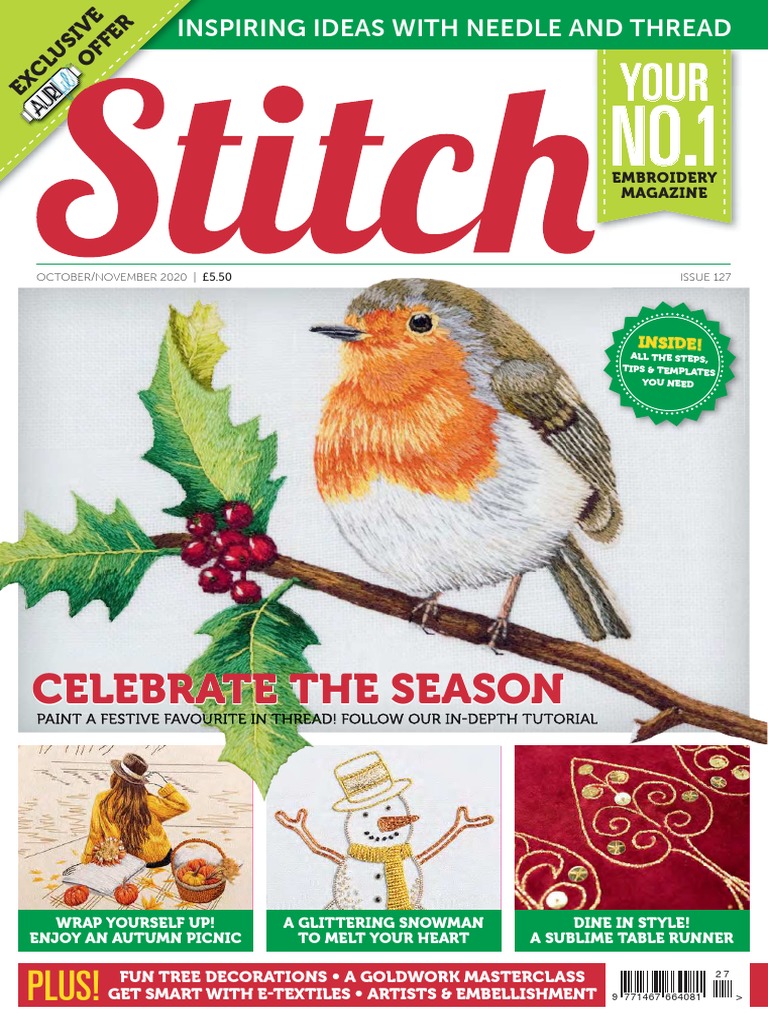 Stitch Magazine October November 2020 | PDF | Embroidery | Surgical Suture