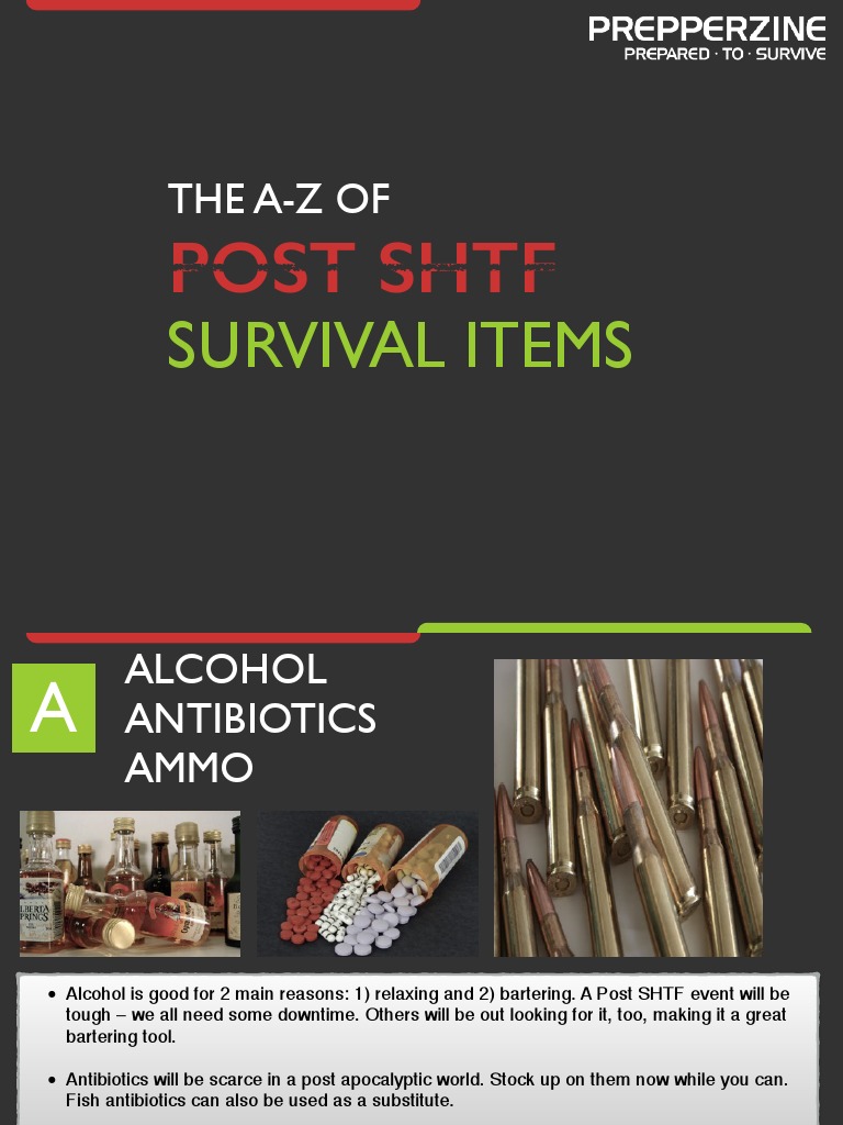 A-Z Survival Items Post SHTF | PDF | Flashlight | Survivalism