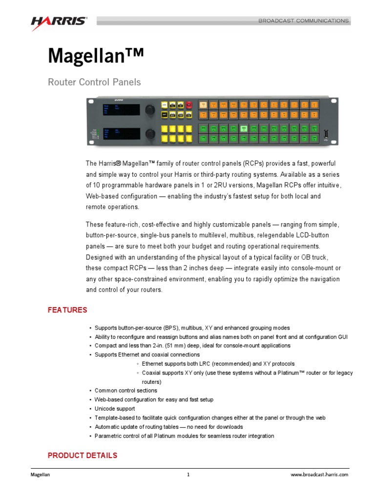 Magellan™: Router Control Panels | PDF | Ethernet | Liquid Crystal Display