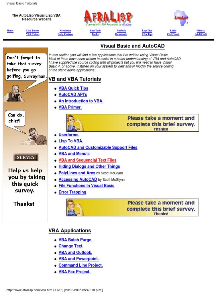 Visual Lisp Tutorial (Afra) | Descargar gratis PDF | Visual Basic For ... Visual Lisp Tutorial (Afra) | Descargar gratis PDF | Visual Basic For ...