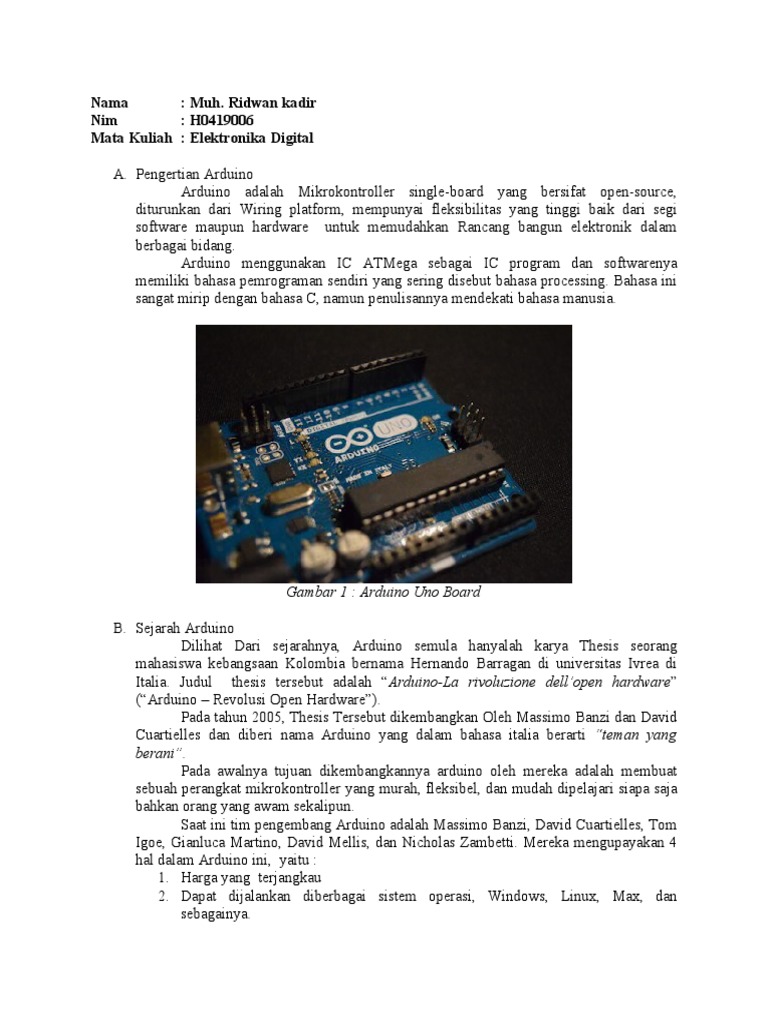 Ringkasan Elektronika Digital (Arduino) | PDF