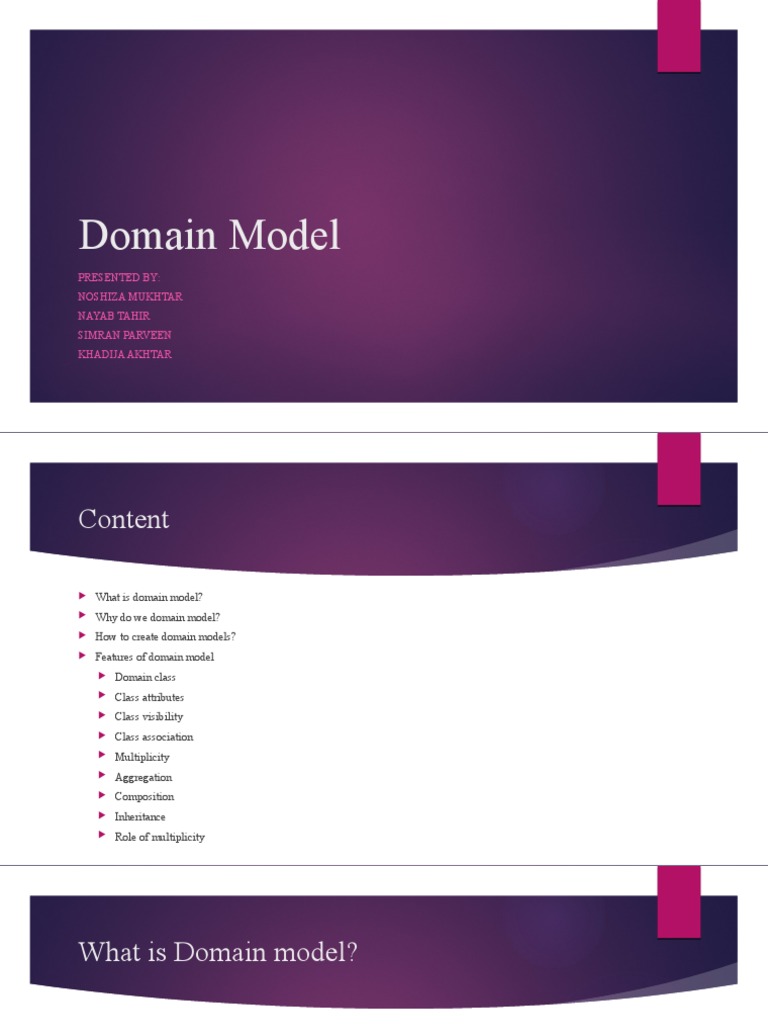 Domain Model Ppt-1updated | PDF | Class (Computer Programming ...