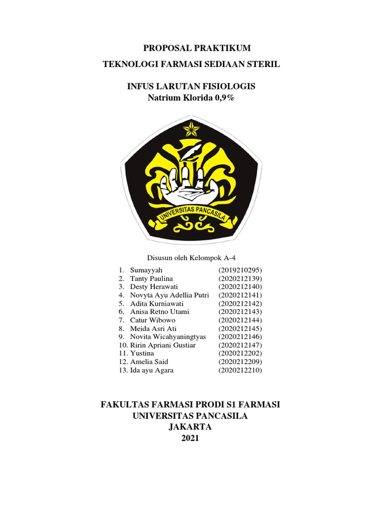 A4 - P4 - Proposal Infus Larutan Fisiologis - Fix | PDF