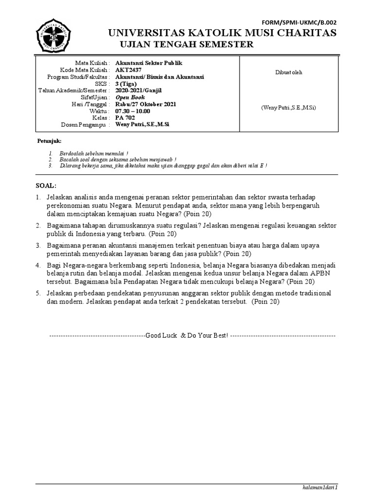 Soal Uts Asp | PDF | Karier & Perkembangan | Bisnis