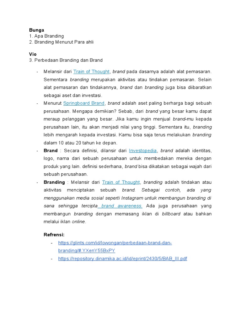 Contoh Branding Perusahaan yang Efektif | PDF | Karier & Perkembangan