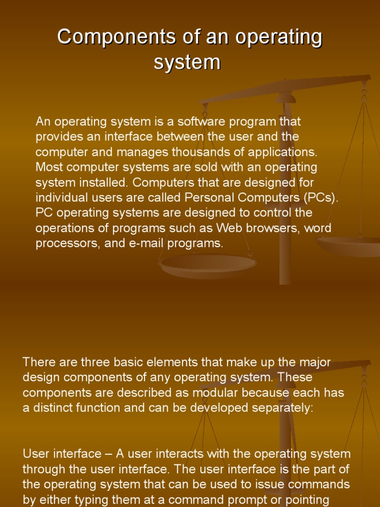 Components of An Operating System | Download Free PDF | Operating ...
