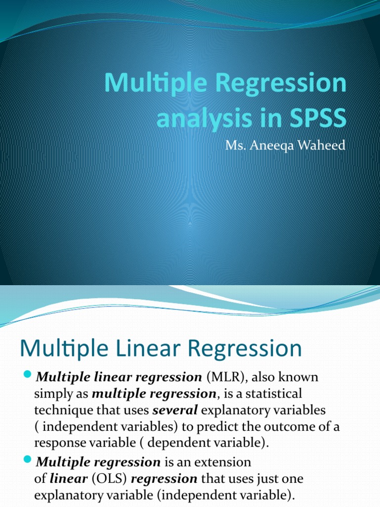 Multiple Linear Regression Analysis | Download Free PDF | Multicollinearity | Regression Analysis