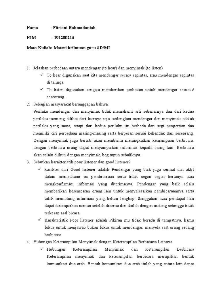 Uas Materi Keilmuan Fitrnani Rahma Dania | PDF | Karier & Perkembangan