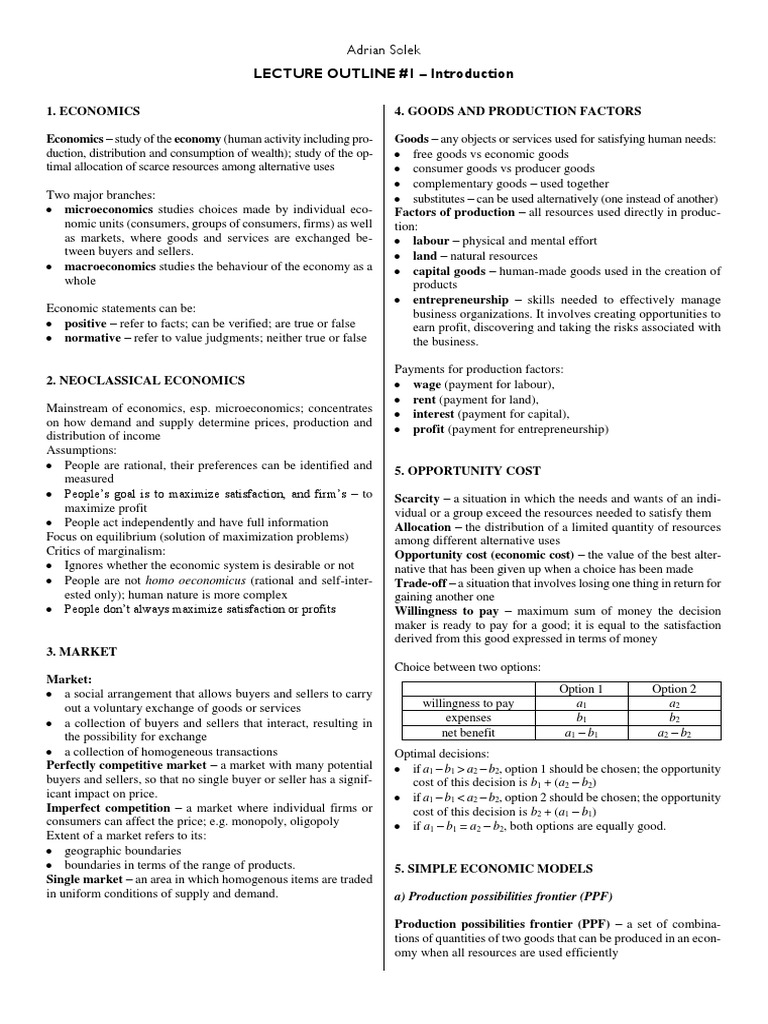 Microeconomics. Introduction To Microeconomics | Download Free PDF ...