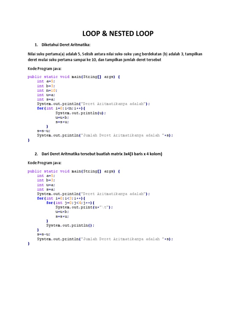 Contoh Program Dan Soal | PDF