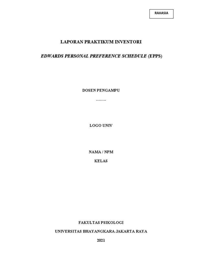 Laporan Epps | PDF