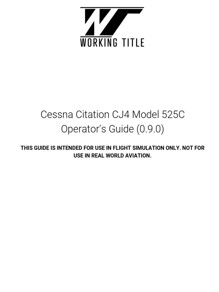 Cessna Citation CJ4 User Guide | PDF | Takeoff | Aerospace Engineering