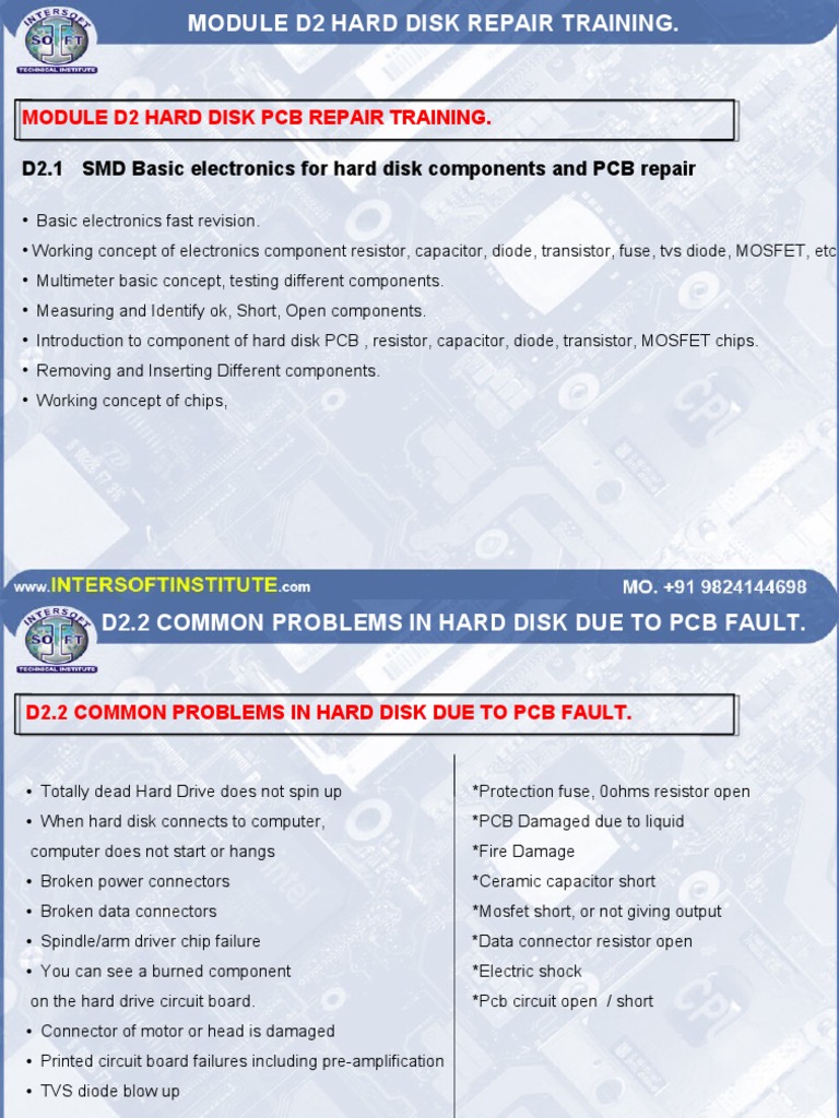22 Extracted Data Recovery Course | PDF | Printed Circuit Board | Hard ...