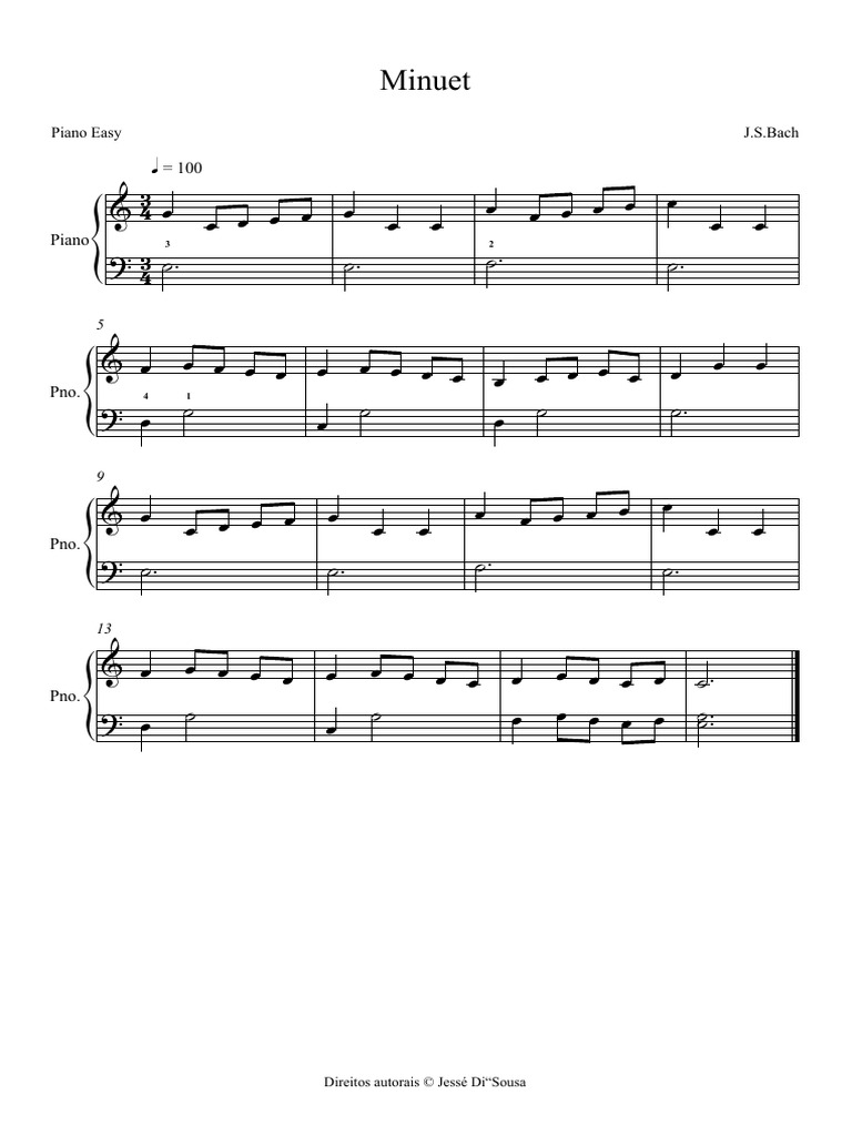 Minuet - Partitura Completa | PDF