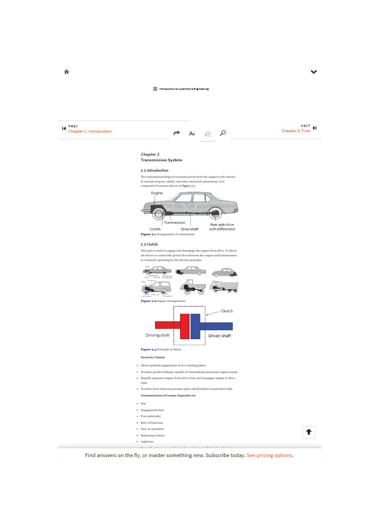 Chapter 2 - Transmission System - Introduction To Automotive ...