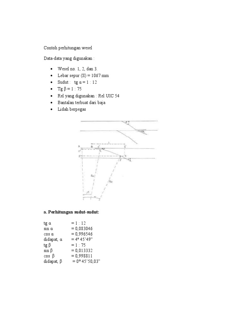 Contoh Perhitungan Wesel | PDF