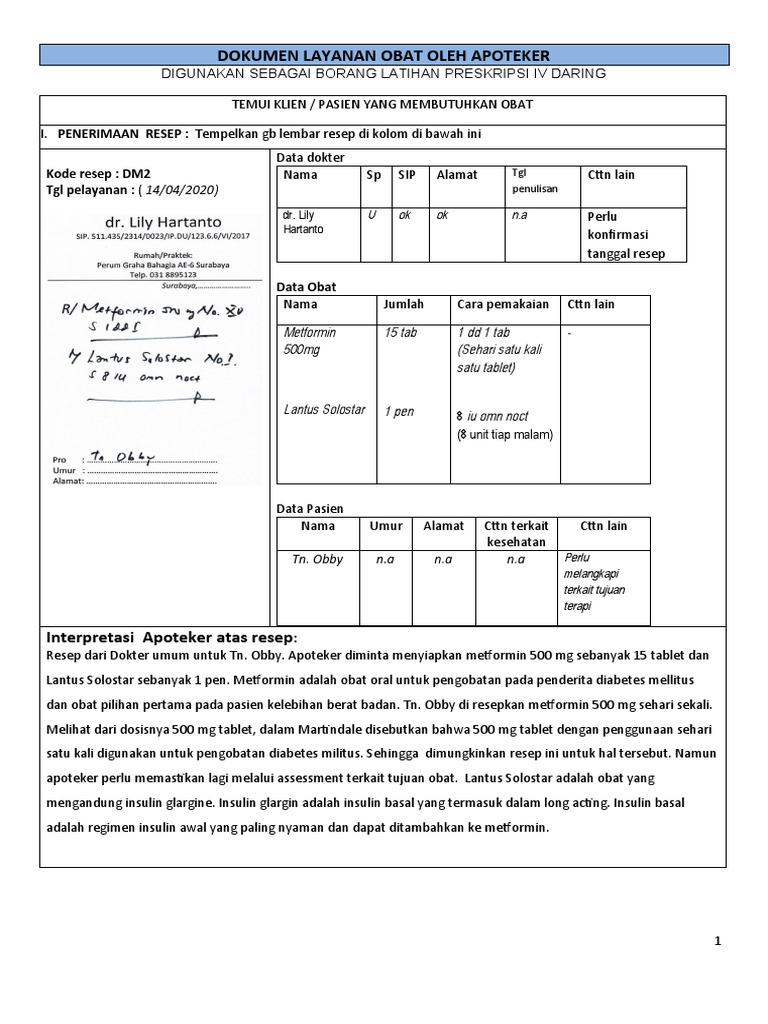 Preskripsi 4 DM2 | PDF