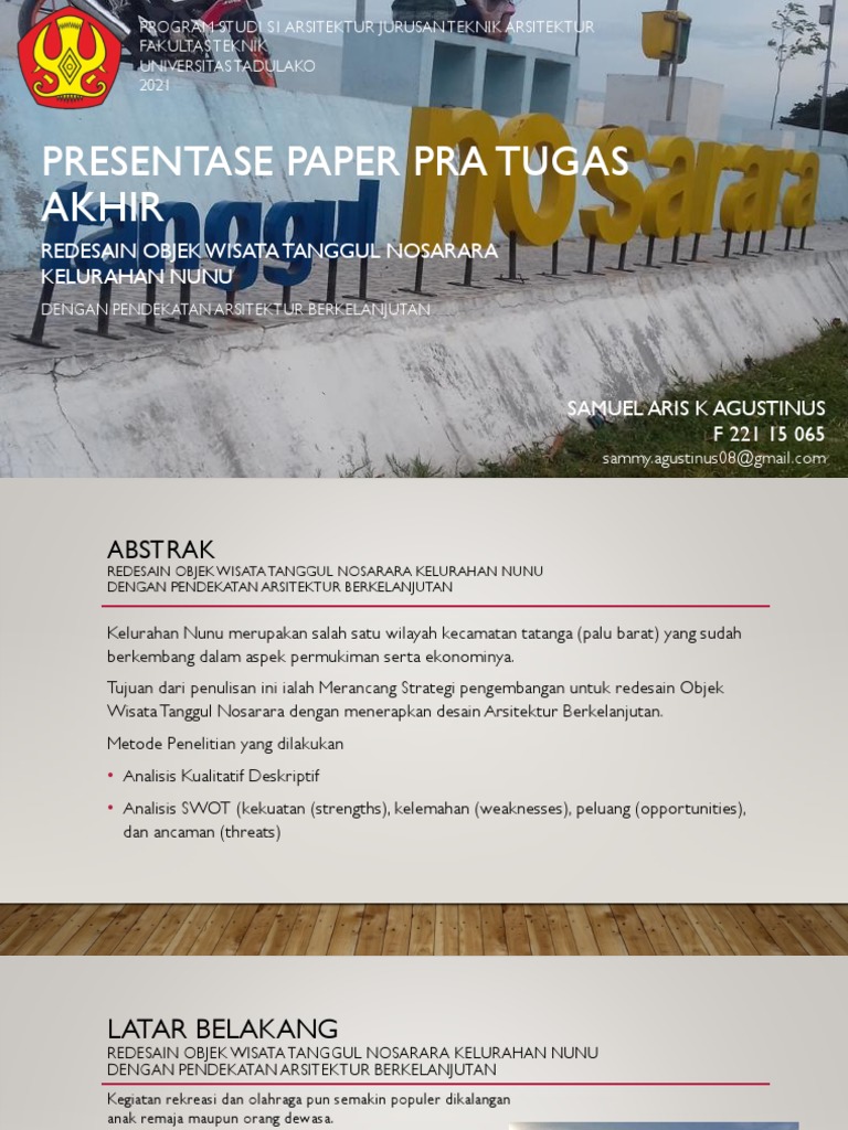 Presentase Paper Pra Tugas Akhir | PDF