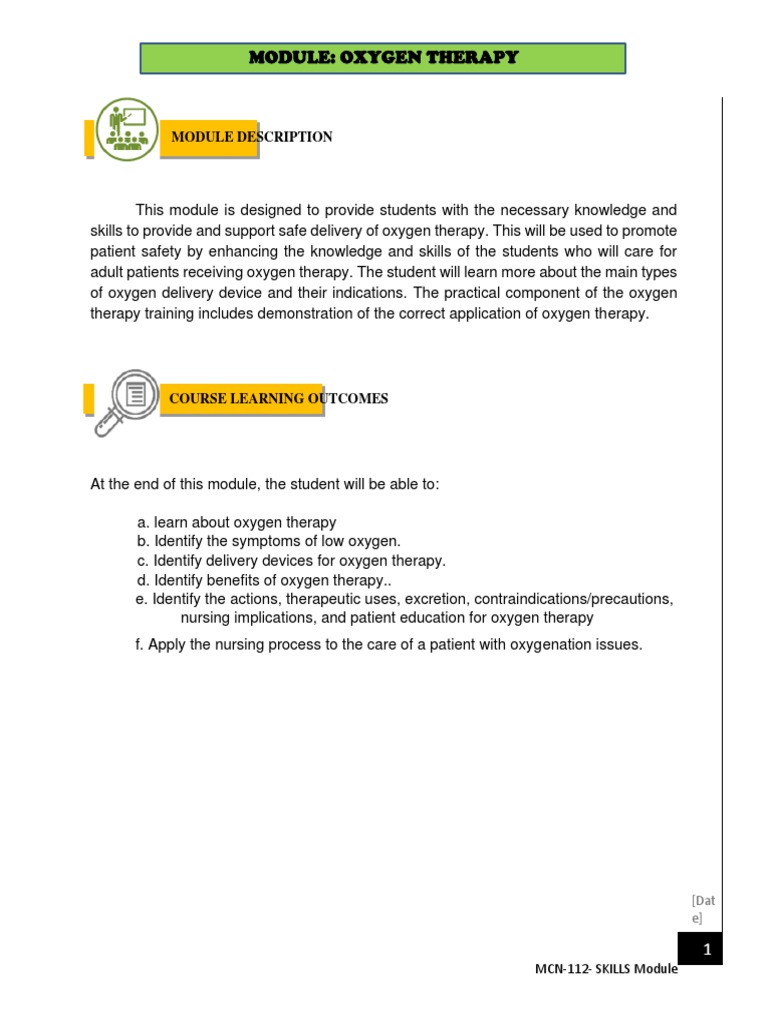 O2 Therapy | PDF | Hypoxia (Medical) | Oxygen