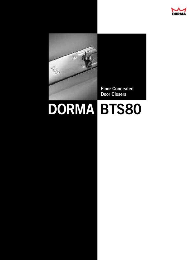Dorma Bts80 Lo 5 11 PDF | PDF | Door | Valve