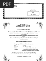 Contoh Undangan Haul Keluarga | PDF