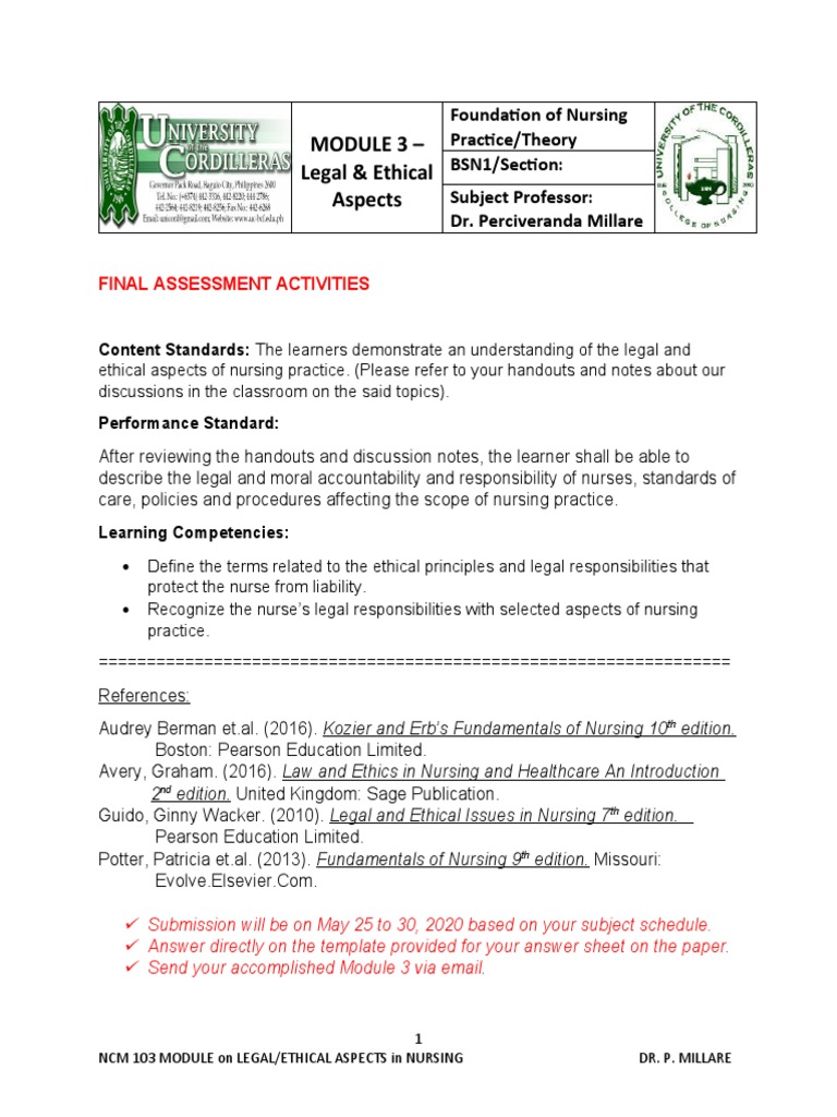Legal and Ethical Nursing Fundamentals | PDF | Nursing | Tort