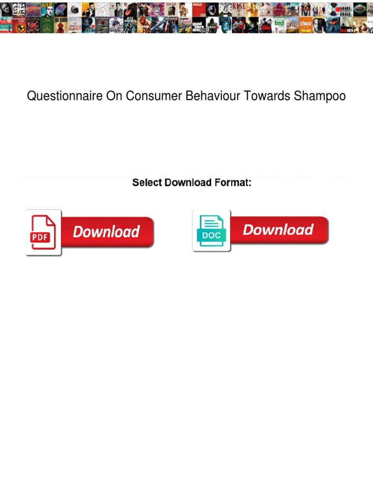 Consumer Behavior Questionnaire on Shampoo | PDF | Consumer Behaviour ...