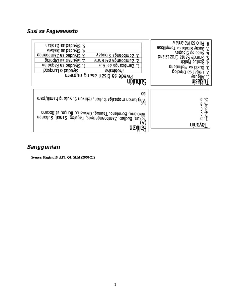 Ap3 q1 m4 Answer Key | PDF