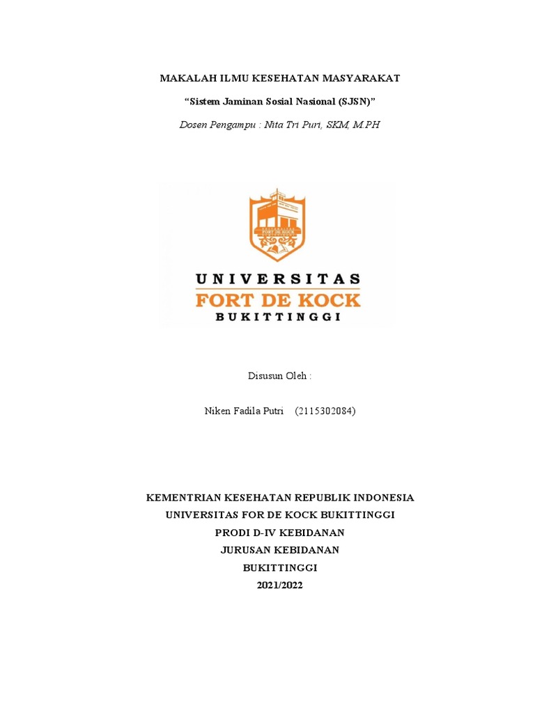 Makalah Ikm (SJSN) | PDF